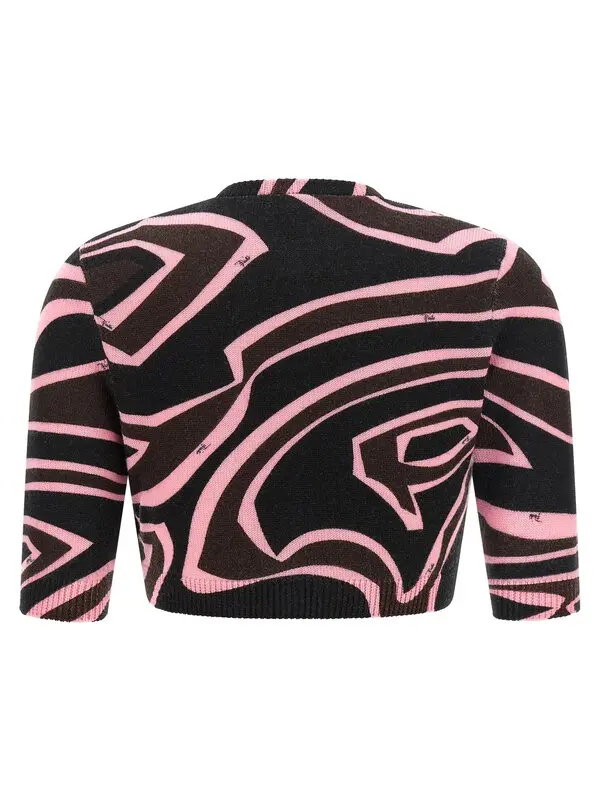 Emilio Pucci Onde' Cropped Cardigan