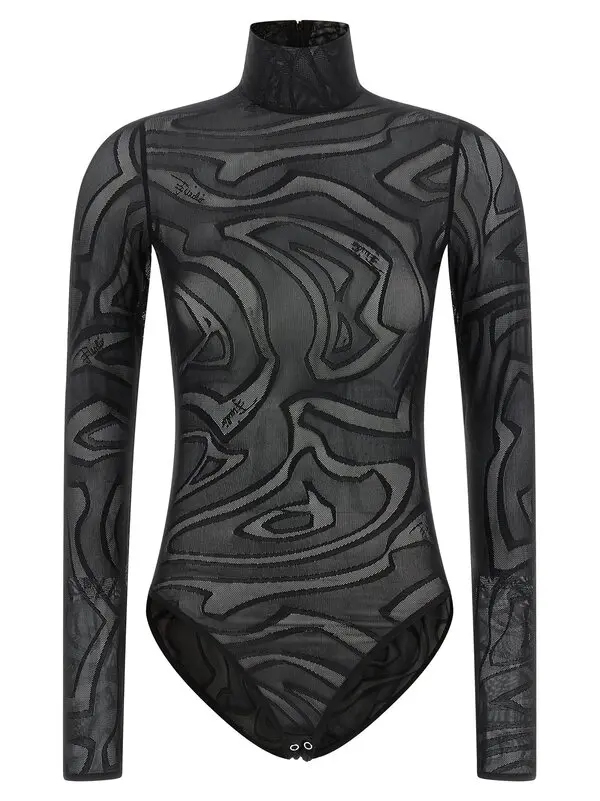 Emilio Pucci Jacquard Tulle Body - Black