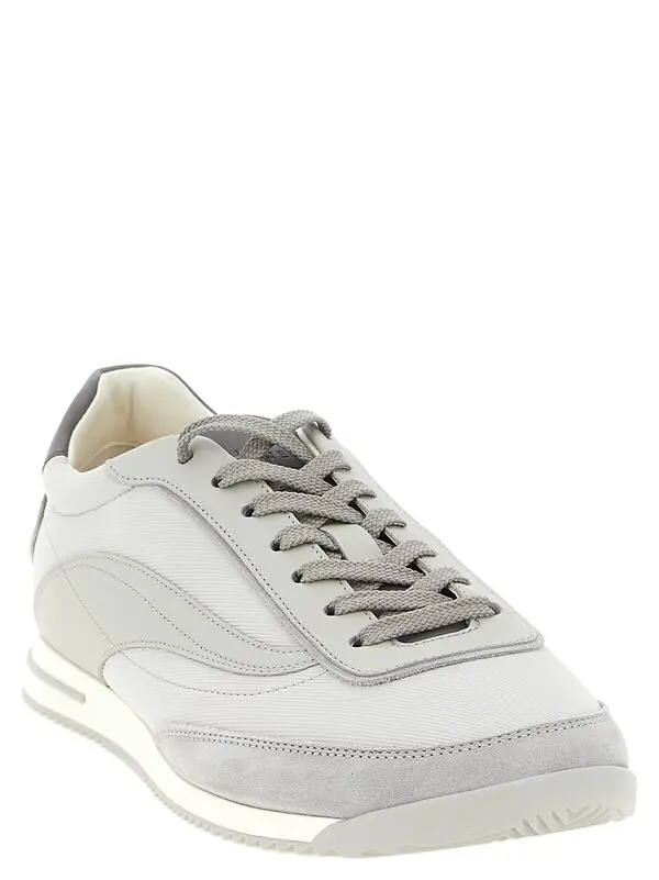Brunello Cucinelli Techno And Nubuck Fabric Sneakers