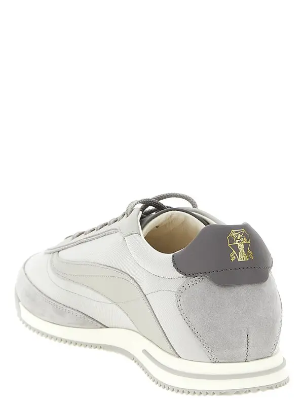 Brunello Cucinelli Techno And Nubuck Fabric Sneakers