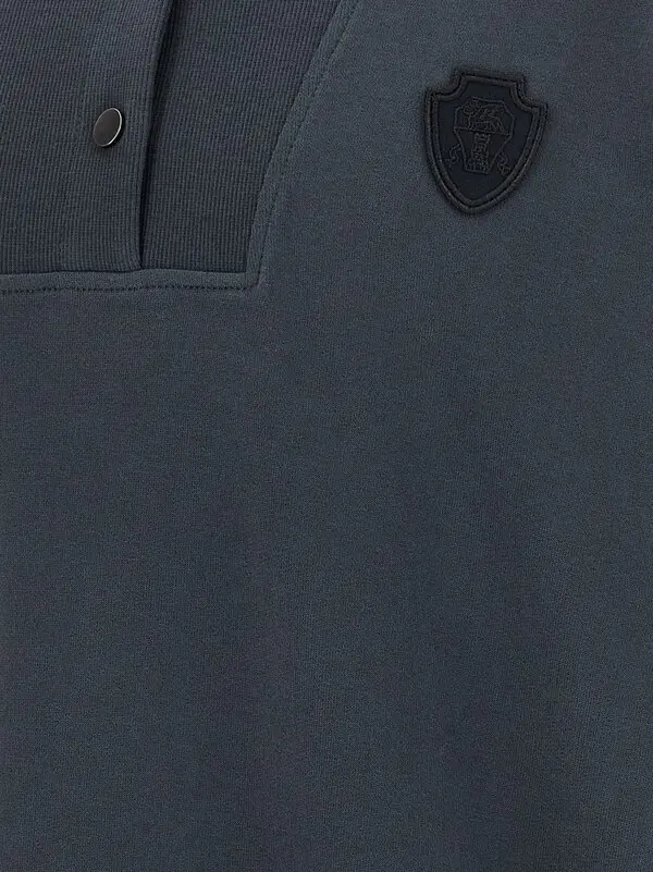 Brunello Cucinelli Smooth' Sweatshirt - Blue