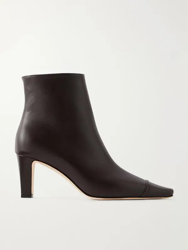 Manolo Blahnik Vivecal 70 Leather Ankle Boots - Brown