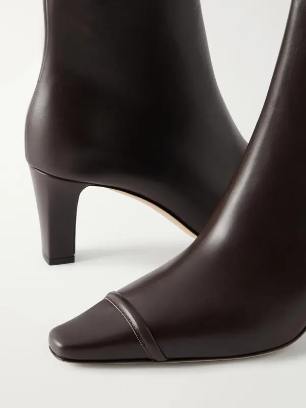 Manolo Blahnik Vivecal 70 Leather Ankle Boots - Brown