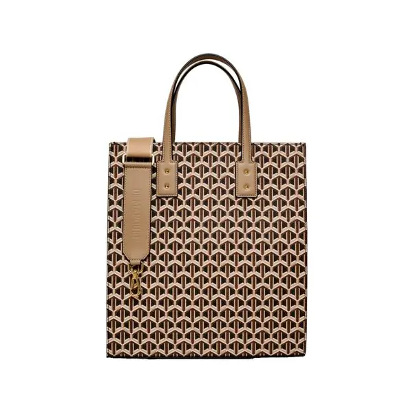 DE MARQUET Neutrals Essential Medium Monogram Café Au Lait