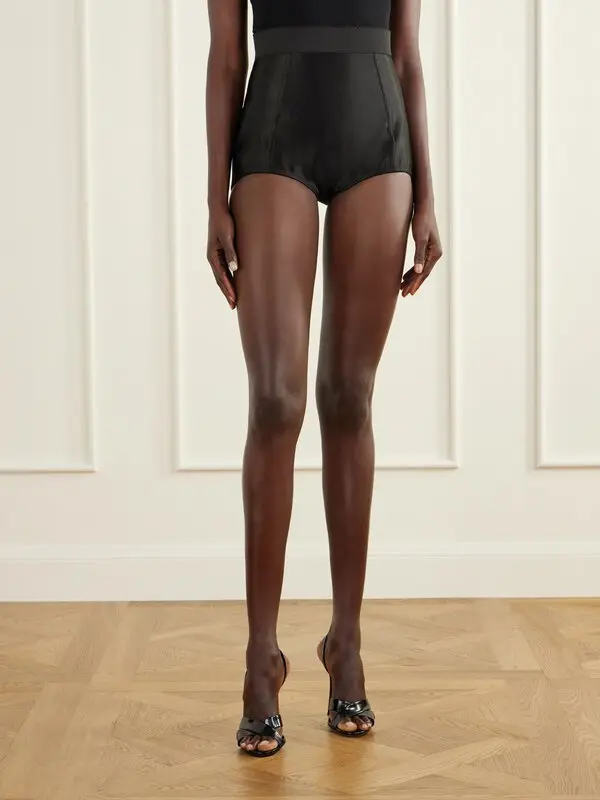 Dolce & Gabbana High-rise Satin Shorts