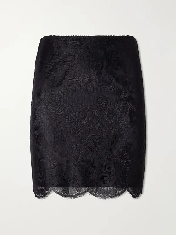 Dolce & Gabbana Scalloped Lace Mini Skirt