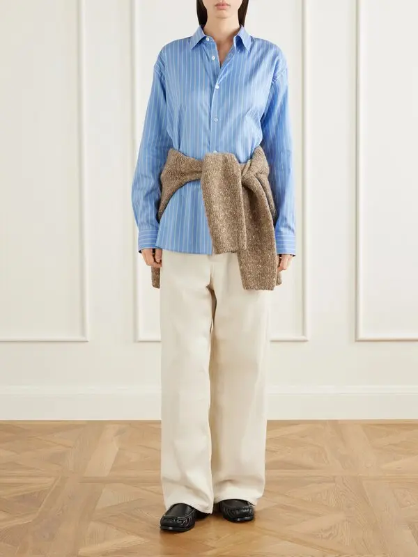 Auralee Silk Wide-leg Pants - Neutrals
