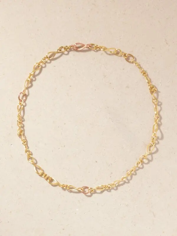 OLE LYNGGAARD COPENHAGEN Love Collier Mini 18-karat Yellow And Rose Necklace - Gold