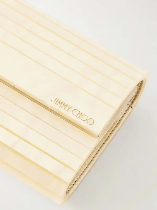 JIMMY CHOO Sweetie Logo-engraved Resin Clutch - Gold
