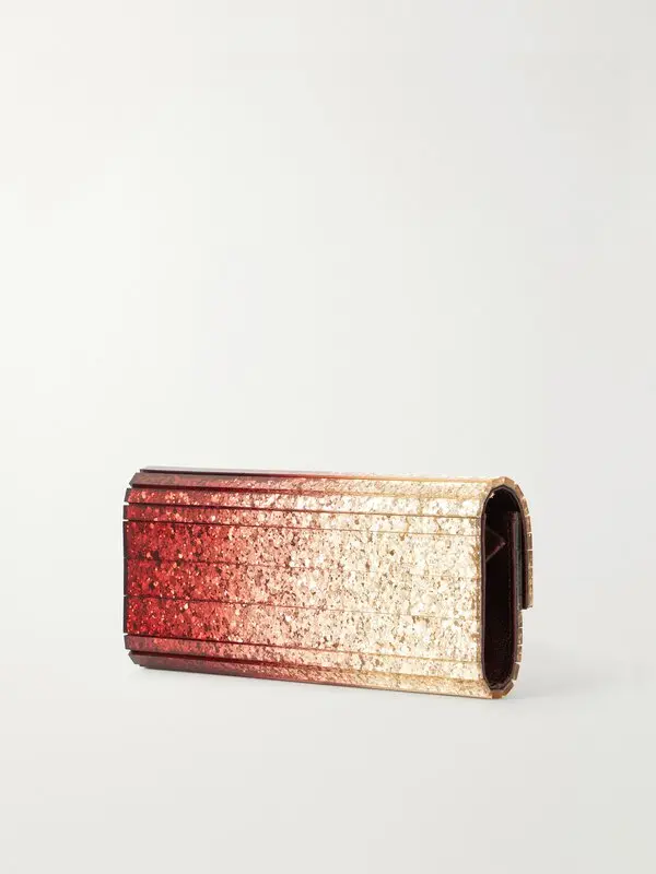 JIMMY CHOO Sweetie Logo-engraved Embellished Resin Clutch - Red