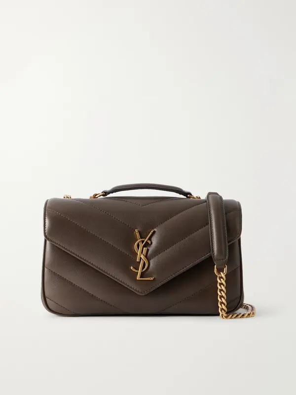 Saint Laurent Loulou Small Cassandre-embellished Matelassé Leather Shoulder Bag