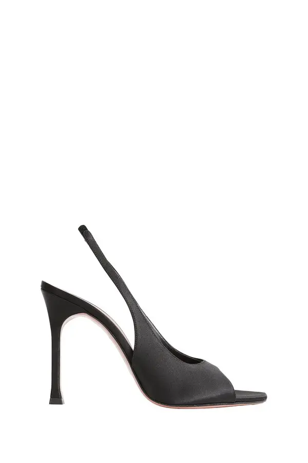 Amina Muaddi Alexa Sling Slippers 105 - Black