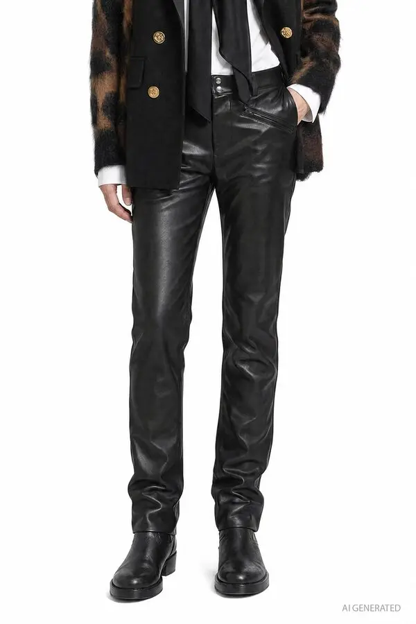 Sacai Faux Leather Pants - Black