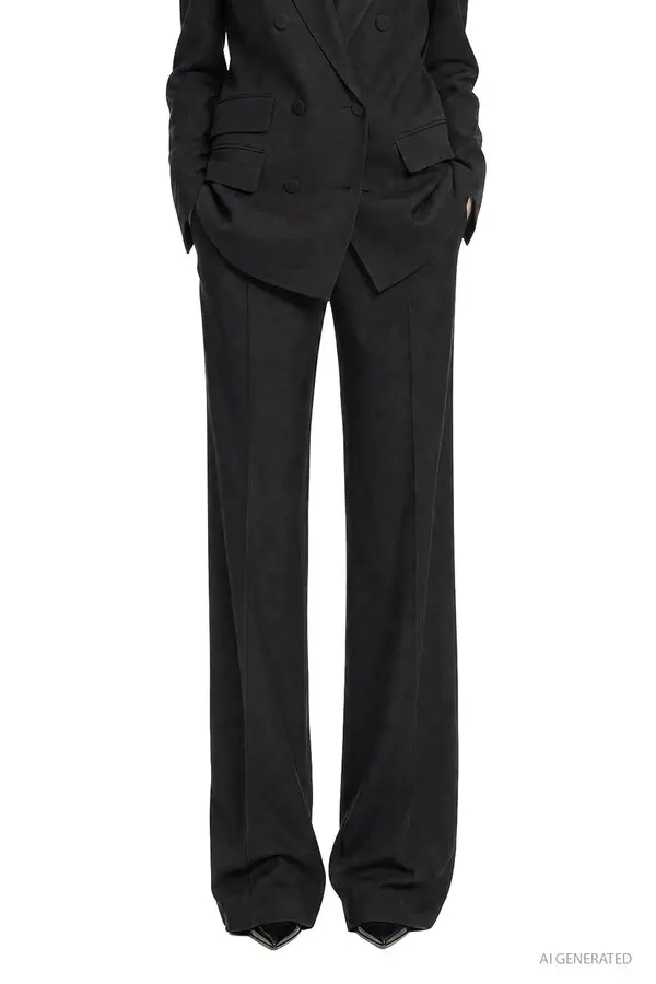 TOM FORD Grain De Poudre Tailored Pants With Belt