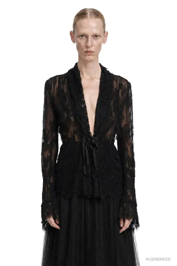MARC LE BIHAN Lace Blazer