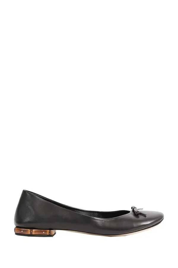 Gucci Leather And Bamboo Ballerinas