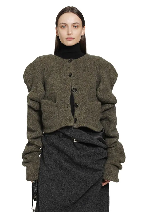 PILLINGS Wool Draped Cardigan