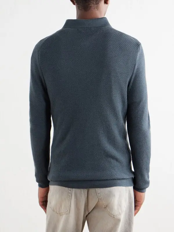 Mr P. Cashmere And Silk-blend Polo Sweater - Green