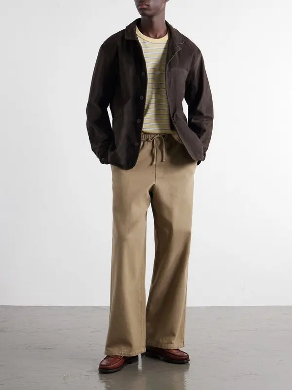 Visvim Jumbo Border Striped Wool And Cotton-blend T-shirt