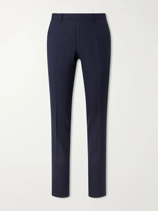 Mr P. Straight-leg Wool, Silk And Linen-blend Trousers