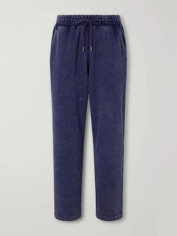 FRIZMWORKS Tapered Cotton-blend Jersey Sweatpants - Blue