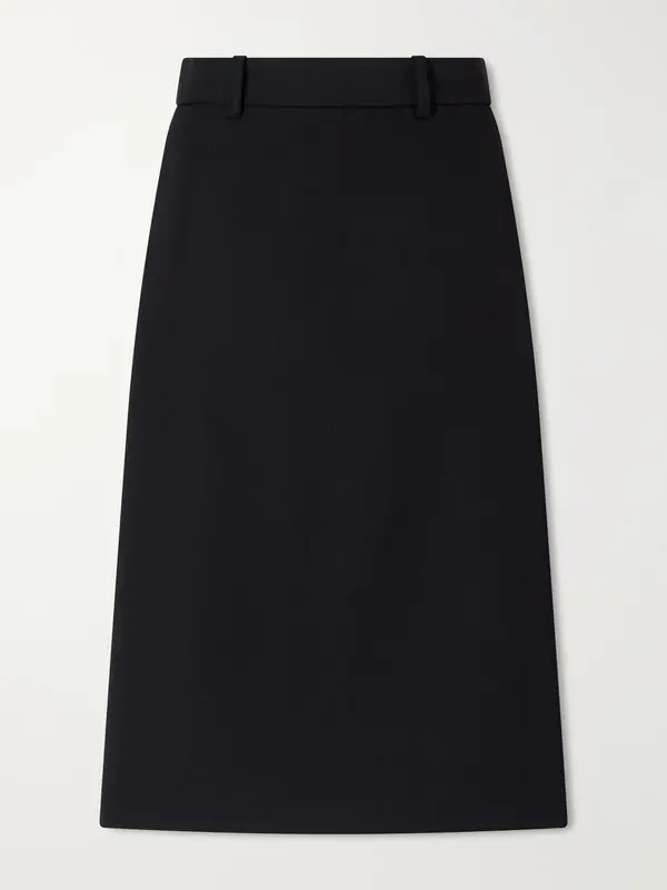 Balenciaga Folded Wool-crepe Midi Skort