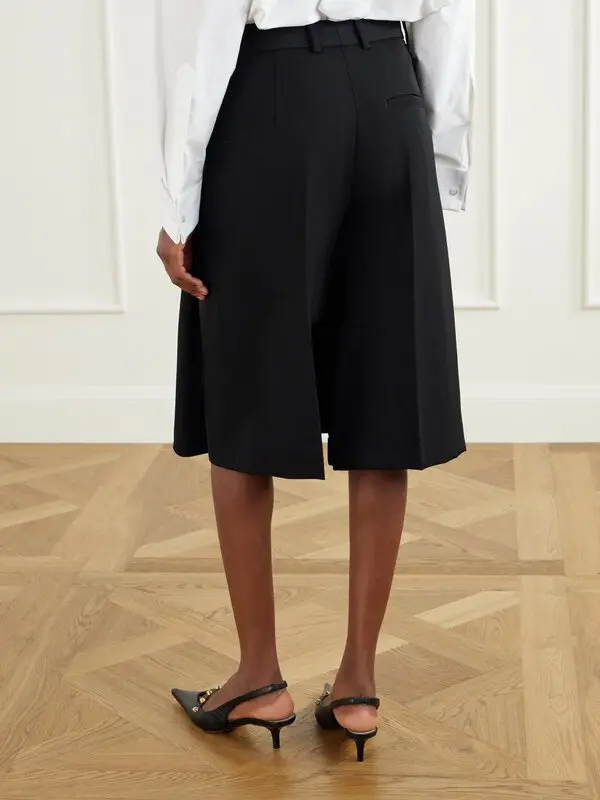 Balenciaga Folded Wool-crepe Midi Skort