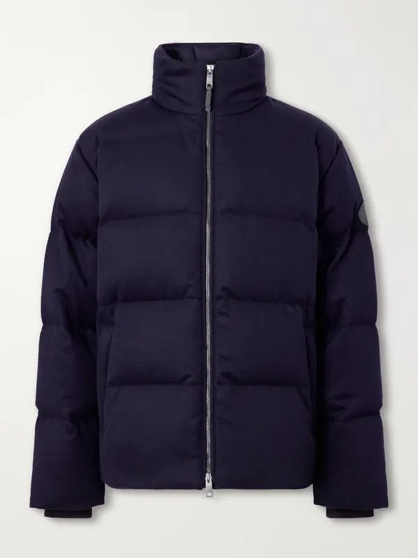 Burberry Logo-appliqué Quilted Cashmere Down Jacket