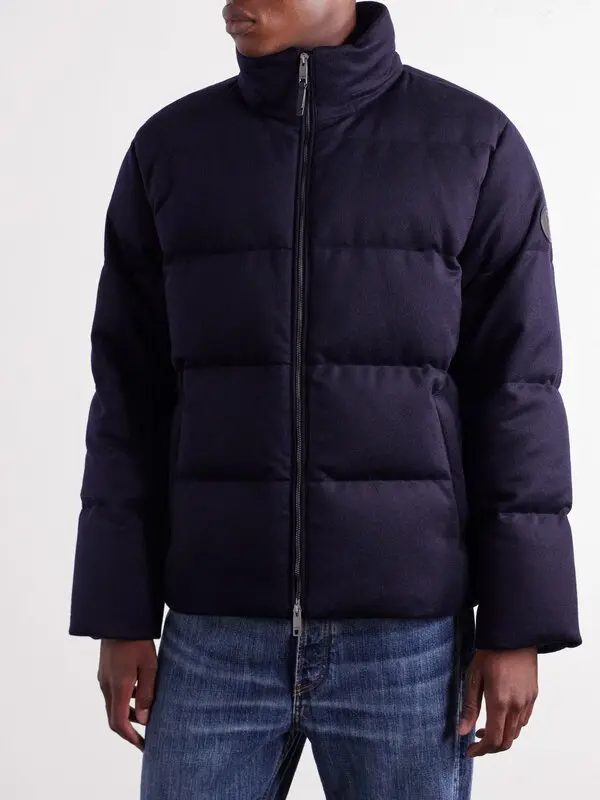 Burberry Logo-appliqué Quilted Cashmere Down Jacket