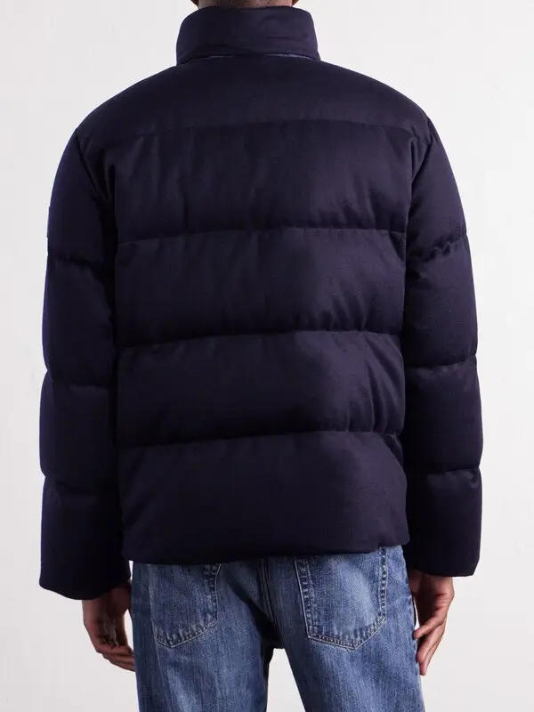 Burberry Logo-appliqué Quilted Cashmere Down Jacket