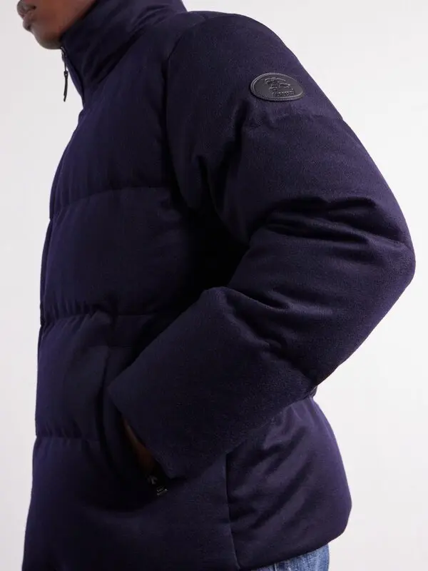 Burberry Logo-appliqué Quilted Cashmere Down Jacket