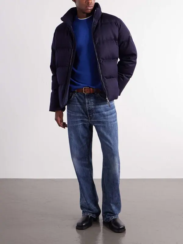 Burberry Logo-appliqué Quilted Cashmere Down Jacket