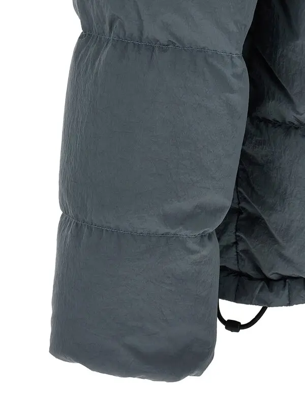 Stone Island Crumpled Effect Down Jacket - Gray