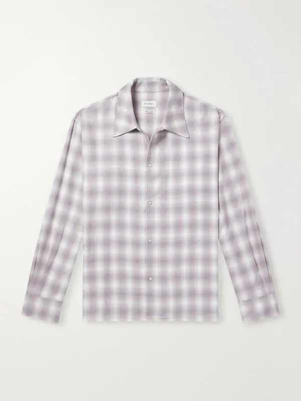 SECOND / LAYER Checked Cotton-flannel Shirt