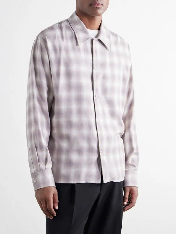 SECOND / LAYER Checked Cotton-flannel Shirt