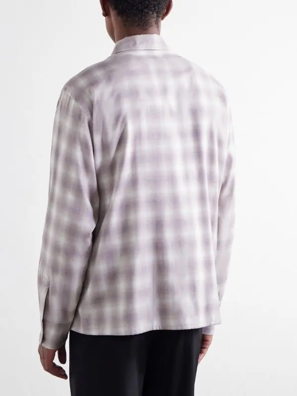 SECOND / LAYER Checked Cotton-flannel Shirt