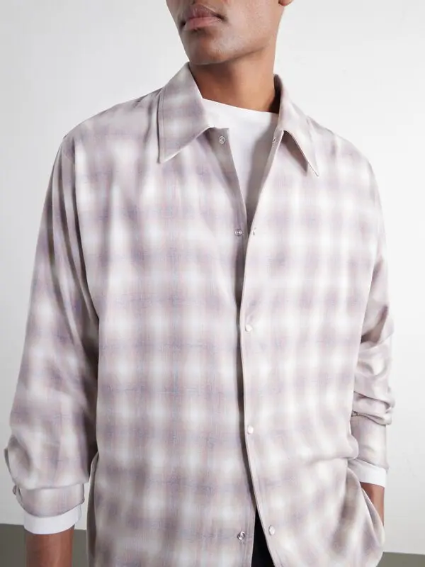 SECOND / LAYER Checked Cotton-flannel Shirt