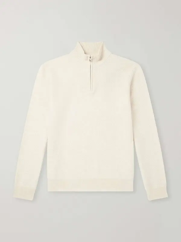 Mr P. Wool And Cashmere-blend Half-zip Sweater