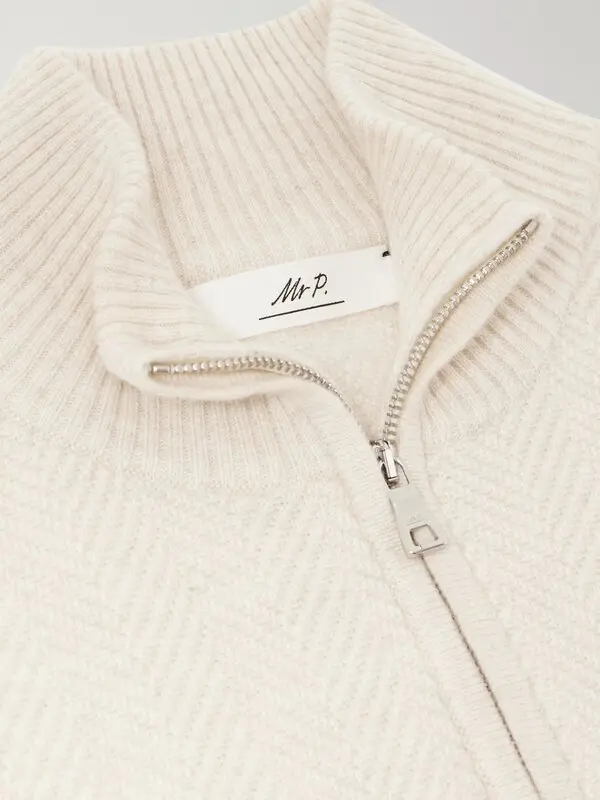 Mr P. Wool And Cashmere-blend Half-zip Sweater