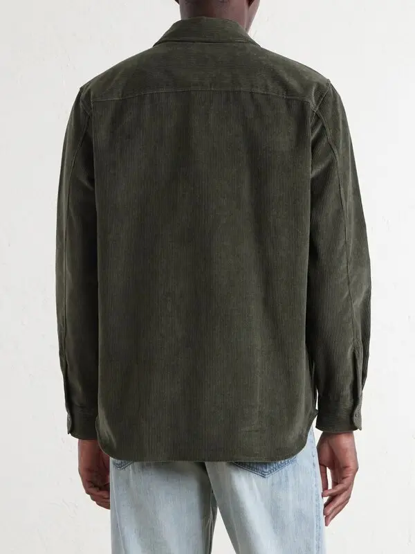Mr P. Cotton And Cashmere-blend Corduroy Shirt - Green