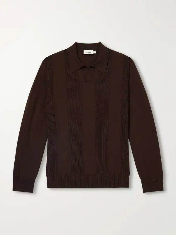 Altea Virgin Wool Polo Sweater