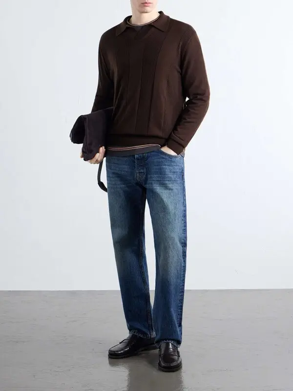 Altea Virgin Wool Polo Sweater