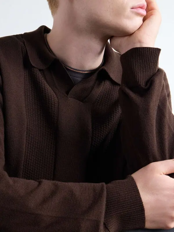 Altea Virgin Wool Polo Sweater