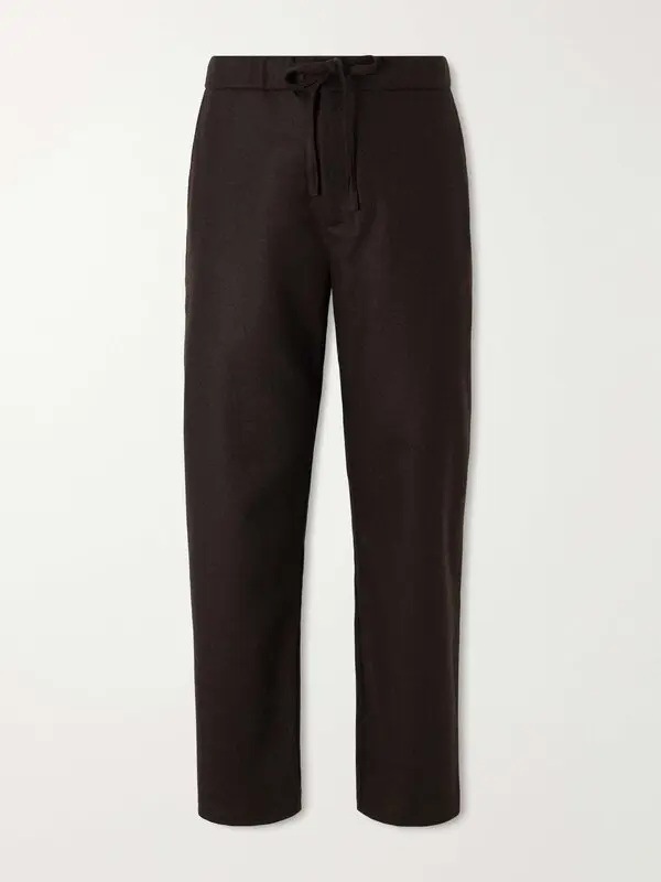 De Bonne Facture Lounge Straight-leg Wool Drawstring Trousers