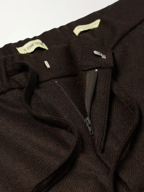De Bonne Facture Lounge Straight-leg Wool Drawstring Trousers