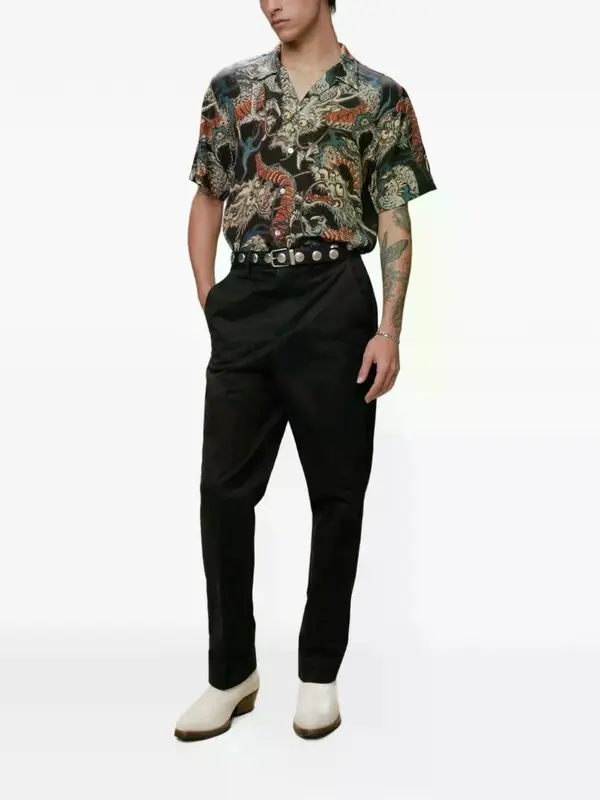 ENDLESS JOY Tiga Naga Silk Shirt - Black