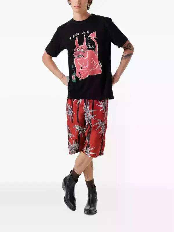 ENDLESS JOY Devil Graphic-print Cotton T-shirt