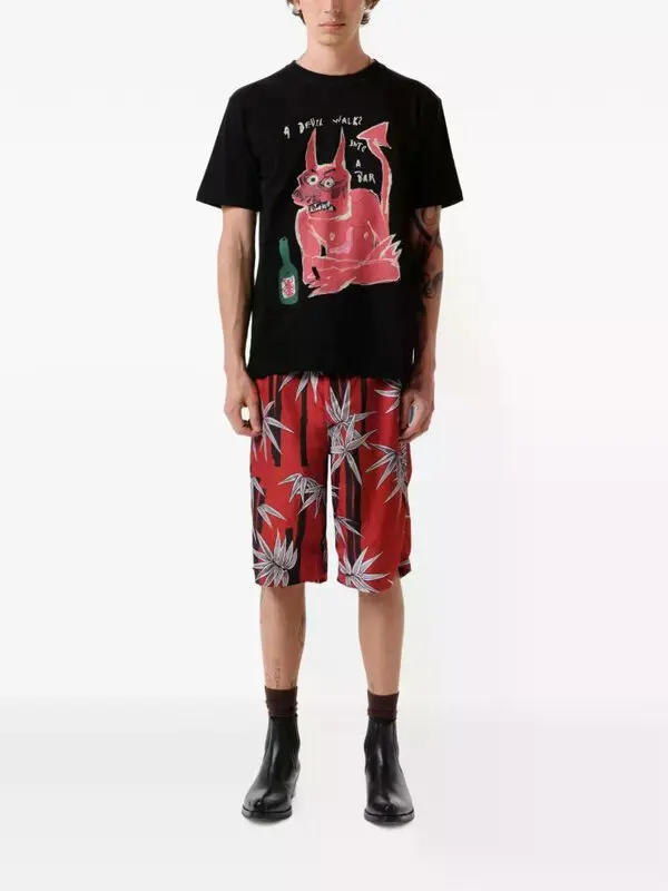 ENDLESS JOY Devil Graphic-print Cotton T-shirt