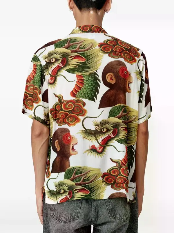 ENDLESS JOY Monkey Dragon Graphic-print Short-sleeve Shirt