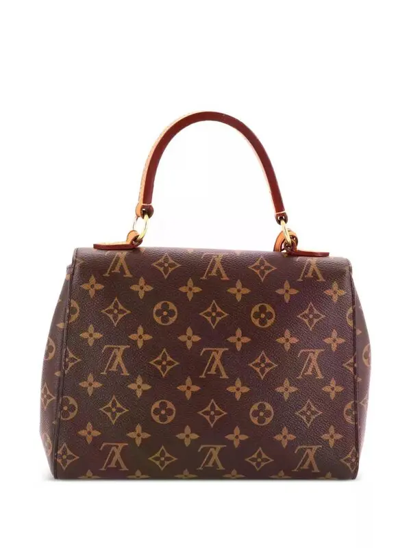 LOUIS VUITTON Cluny Top Handle Bag Monogram Canvas Bb Satchel - Brown